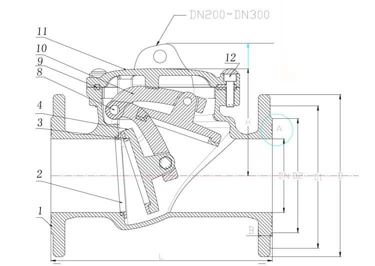 Swing check valve - ductile iron pipe fitting and valve-factory ...