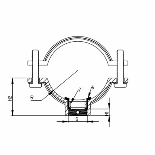 metal saddle clamp for water line - ductile iron pipe fitting and valve ...