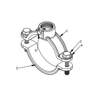 metal saddle clamp for water line - ductile iron pipe fitting and valve ...