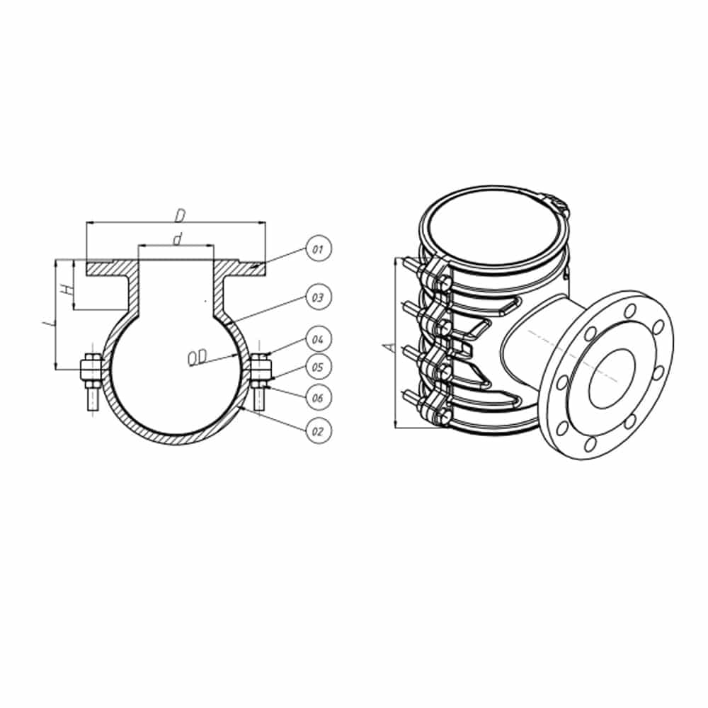 saddle tap clamp for pvc pipe - ductile iron pipe fitting and valve ...