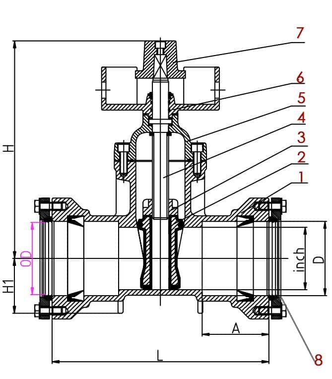 awwa gate valve - ductile iron pipe fitting and valve-factory directly sale