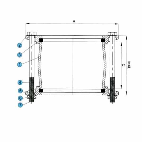 Gibault joint with bitumen pain for irrigation - ductile iron pipe ...