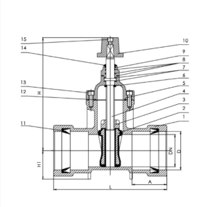 push on resilient seated awwa gate valve for ips pipe - ductile iron ...