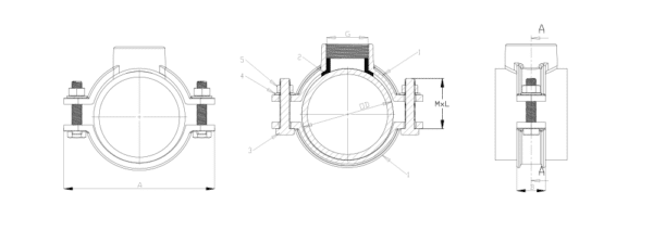 Wide Range Saddle Clamp for Many Pipes - ductile iron pipe fitting and ...
